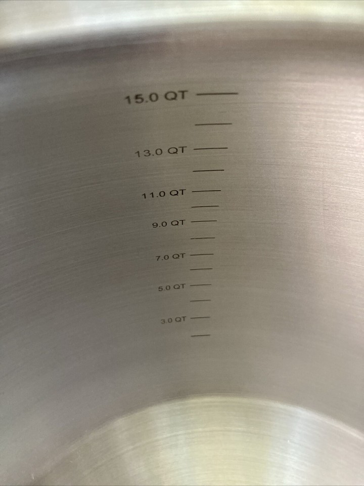 Princess House Vida Sana 15-Qt Dutch Oven 5-Ply Stainless Steel 5567 ...