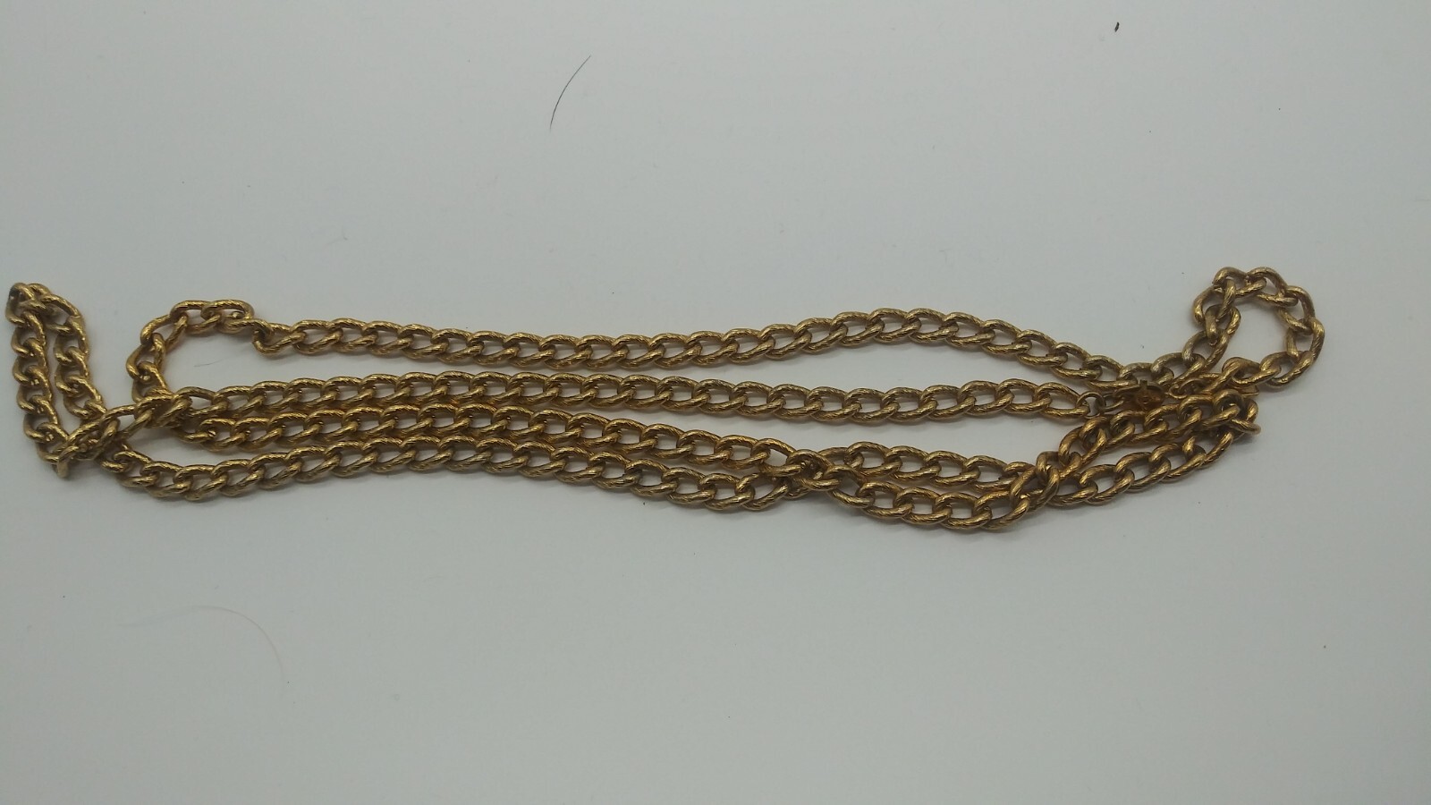 VINTAGE STUNNING GOLD TONE CHAIN NECKLACE ~SIGNED: … - Gem