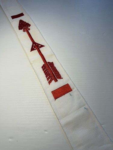 BSA Order of the Arrow Vigil Sash White Red Embroidered Arrow AS-293 | eBay