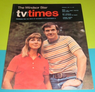 1972 RARE WINDSOR STAR TV TIMES TV GUIDE JOHN & JANET FOSTER TO THE ...