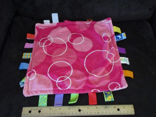 Infant Baby Taggies Pink Circles Dots Tags soft toy blankie Lovey ...