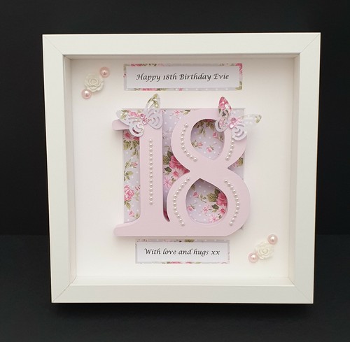 ☆Personalised Box Frame Birthday Gift 16th, 21st, 30th, 40th, 50th ...