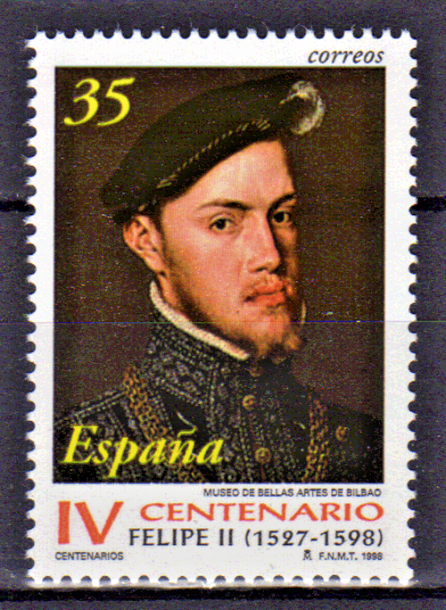 Spanish Stamps - 1998 Death Anniversary Of King Felipe 11 In MNH ...
