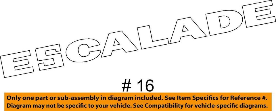 GM OEM 15-23 Escalade ESV,Escalade Lift Gate Exterior Trim-Nameplate ...