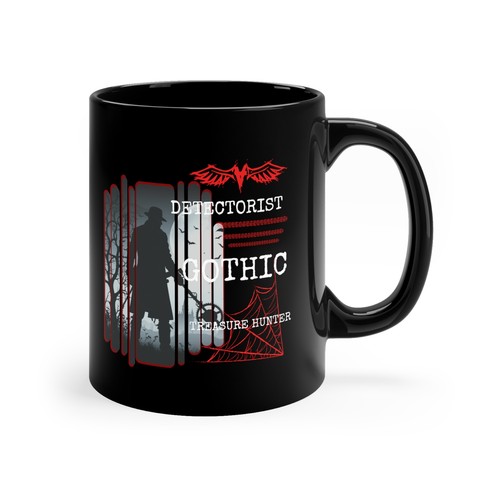 Style Gothic Metal Detecting Mug Metal Detector Treasure Hunter Coffee ...