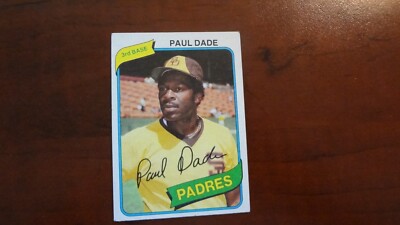 1980 TOPPS #254 PAUL DADE BASEBALL CARD | eBay