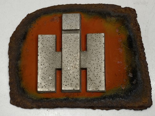 Vintage International Harvester I H Tractor Emblem Logo Name Metal ...