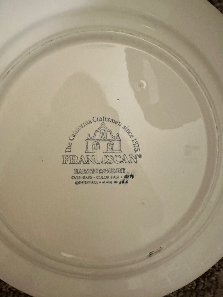 Franciscan Poppy Dinner Plate X4 | eBay