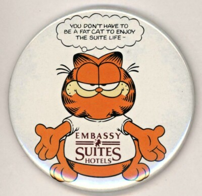 1978 Garfield Embassy Suites 3" Pinback Button | eBay