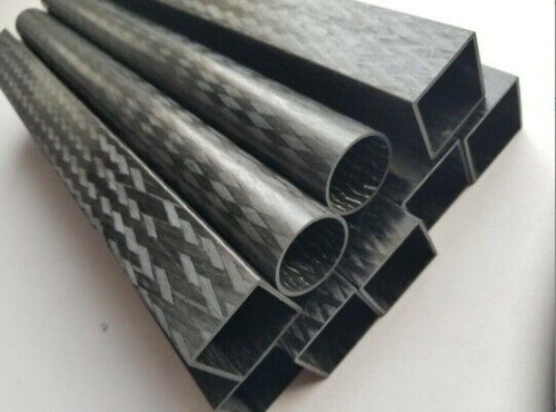 2pcs 50cm Carbon Fiber Square Tube Double-sided weaving High strength ...