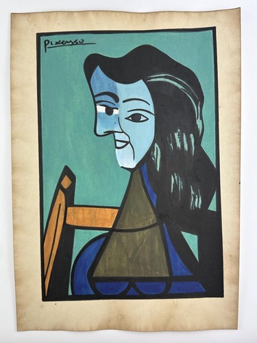 Pablo Picasso COA Art Painting Original Drawing Vintage Paper Signed | eBay