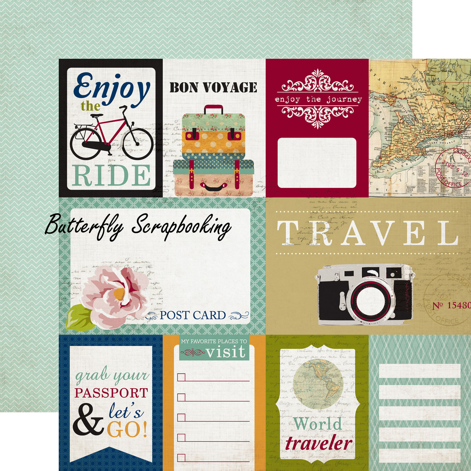 Travel Vacation Getaway Collection 12X12 Scrapbooking Kit Echo Park ...