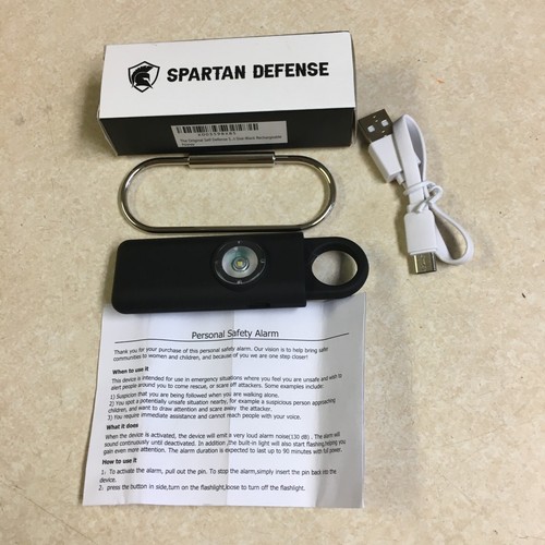 Spartan Self Defense Siren Personal Safety Alarm Emergency Keychain w ...