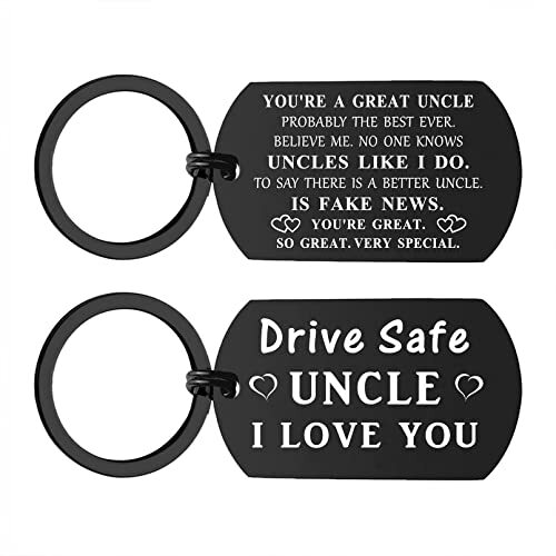Best Uncle Keychain - Drive Safe Uncle I Love You - Funny Uncle ...
