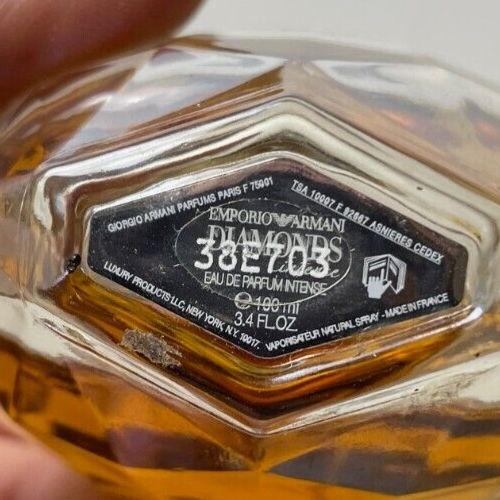 Emporio Armani Diamonds Intense Eau de Parfum 3.4 oz 100 ml 60% Full | eBay