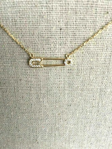 14k Yellow Gold Plated Round Simulated Diamond Women's Pretty Safety ...