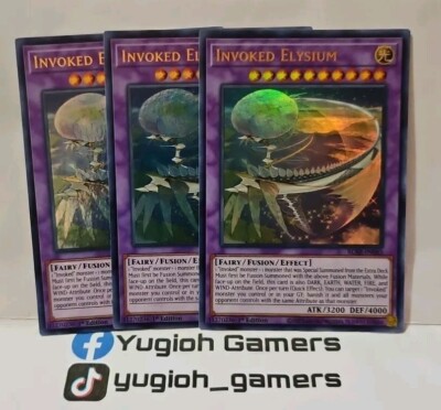 YUGIOH INVOKED ELYSIUM X3 BLAR-EN083 ULTRA LIGHT PLAYED | eBay