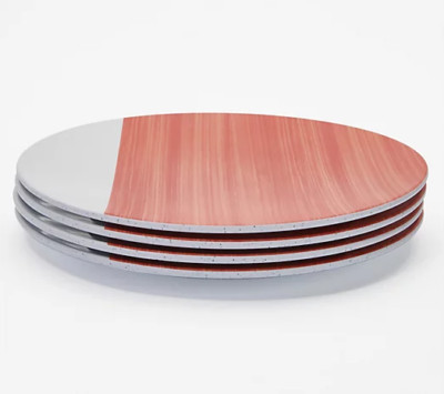 Scott Living Set of (4) 10.75" Melamine Plates - Coral - NEW H222449 | eBay