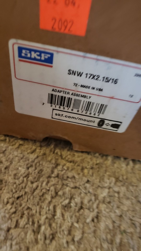 NEW SKF Adapter Sleeve Lock Washer Shaft Bearing # SNW 17X2.15/16 CC ...