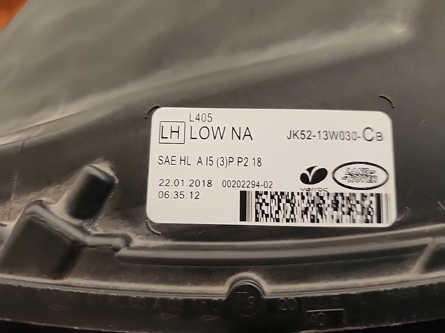 18-22 RANGE ROVER HSE LEFT DRIVER FULL LED OEM HEADLIGHT 18-22/ NEED ...