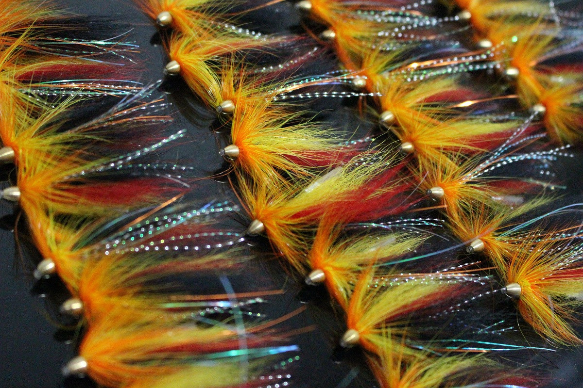 24 pcs Yellow Black Cone Heads Tube Flies Salmon And Sea Trout Fly ...