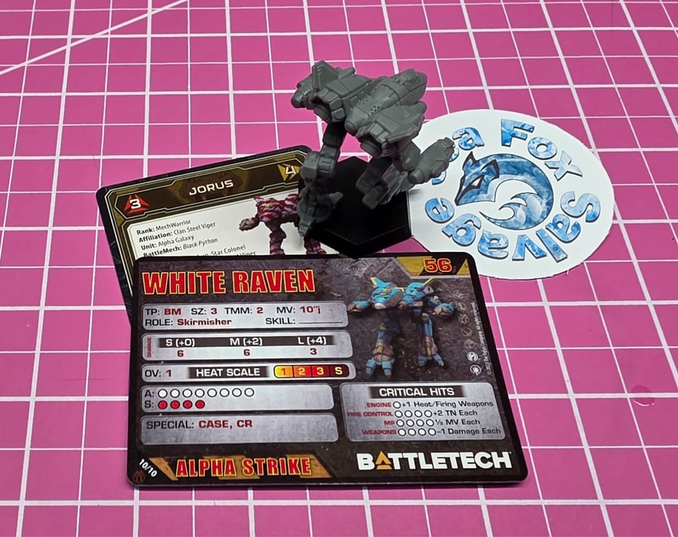 BattleTech Viper / Black Python / White Raven Mech - Clan Cavalry Star ...