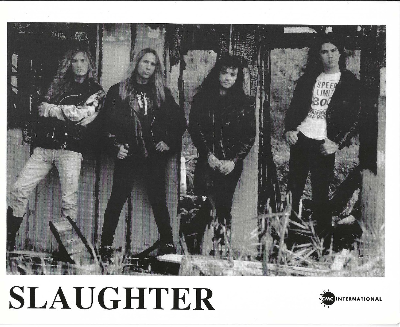 Slaughter B&W 8x10 Press Promo Publicity Band Photo Mark Blas Dana Tim ...