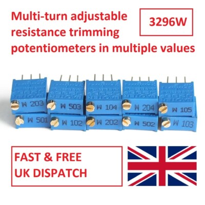 3296W Multi-Turn Variable Resistor Trimmer Potentiometer 2K 5K 10K 200K ...