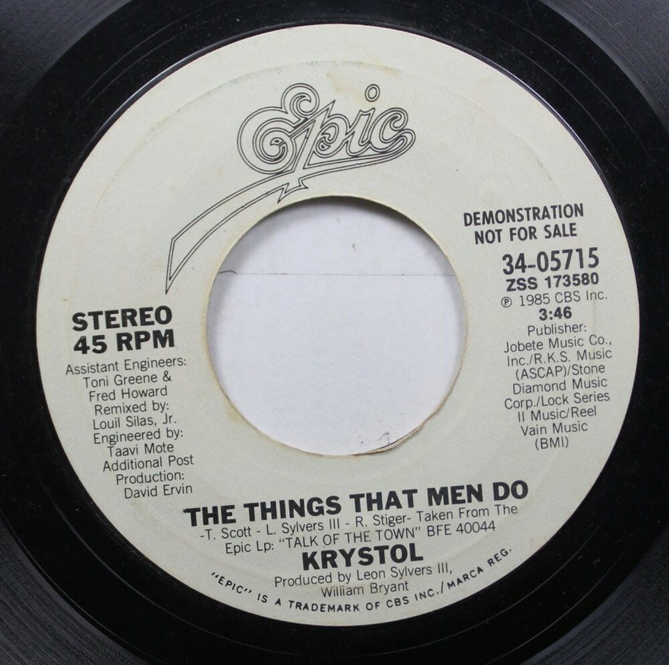 Soul Promo 45 Krystol - The Things That Men Do / The Things That Men Do ...