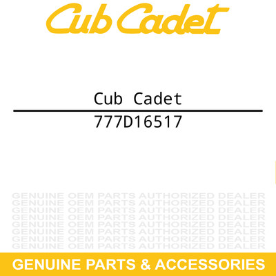 Cub Cadet 777D16517 MTD Label Decal Snow Right Auger Logo Sm22 | eBay