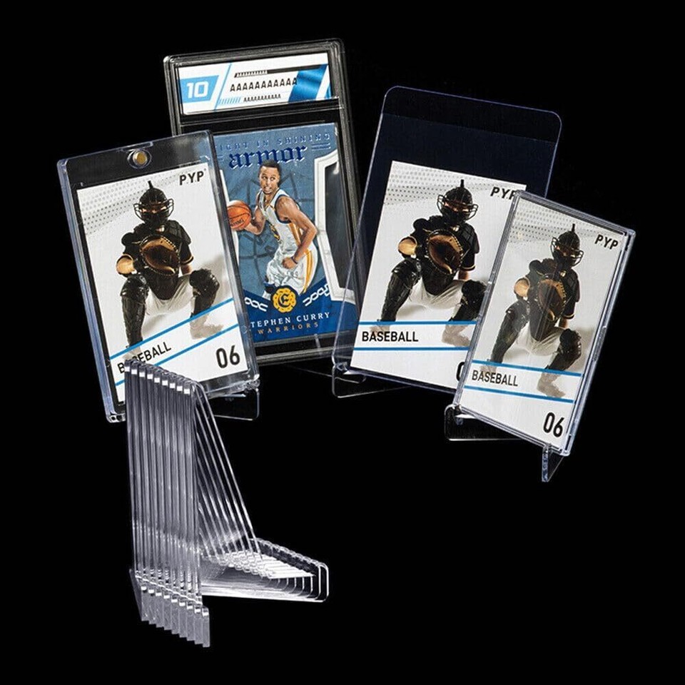 Upgrade Clear Acrylic Trading Card Stand for Coins Sports Cards Display ...