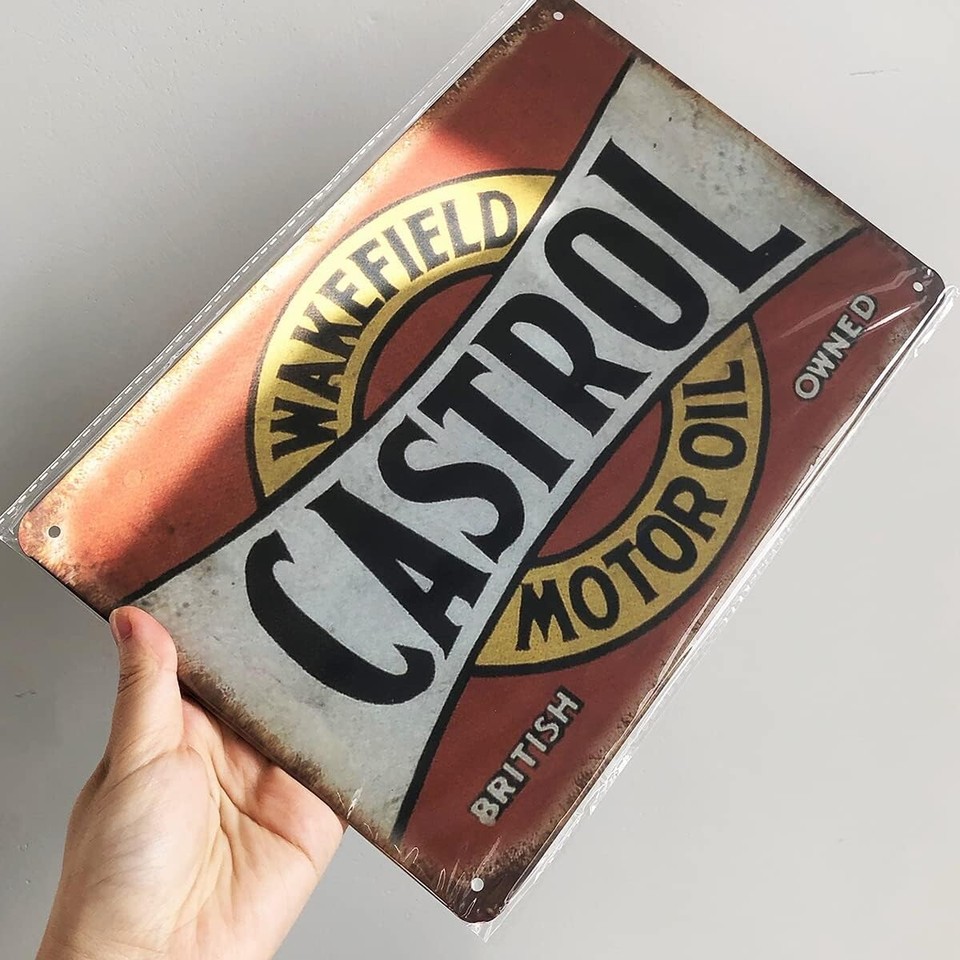 5 PACK Tin Signs Vintage Gas Oil Metal Signs Home Garage Man Cave Bar ...