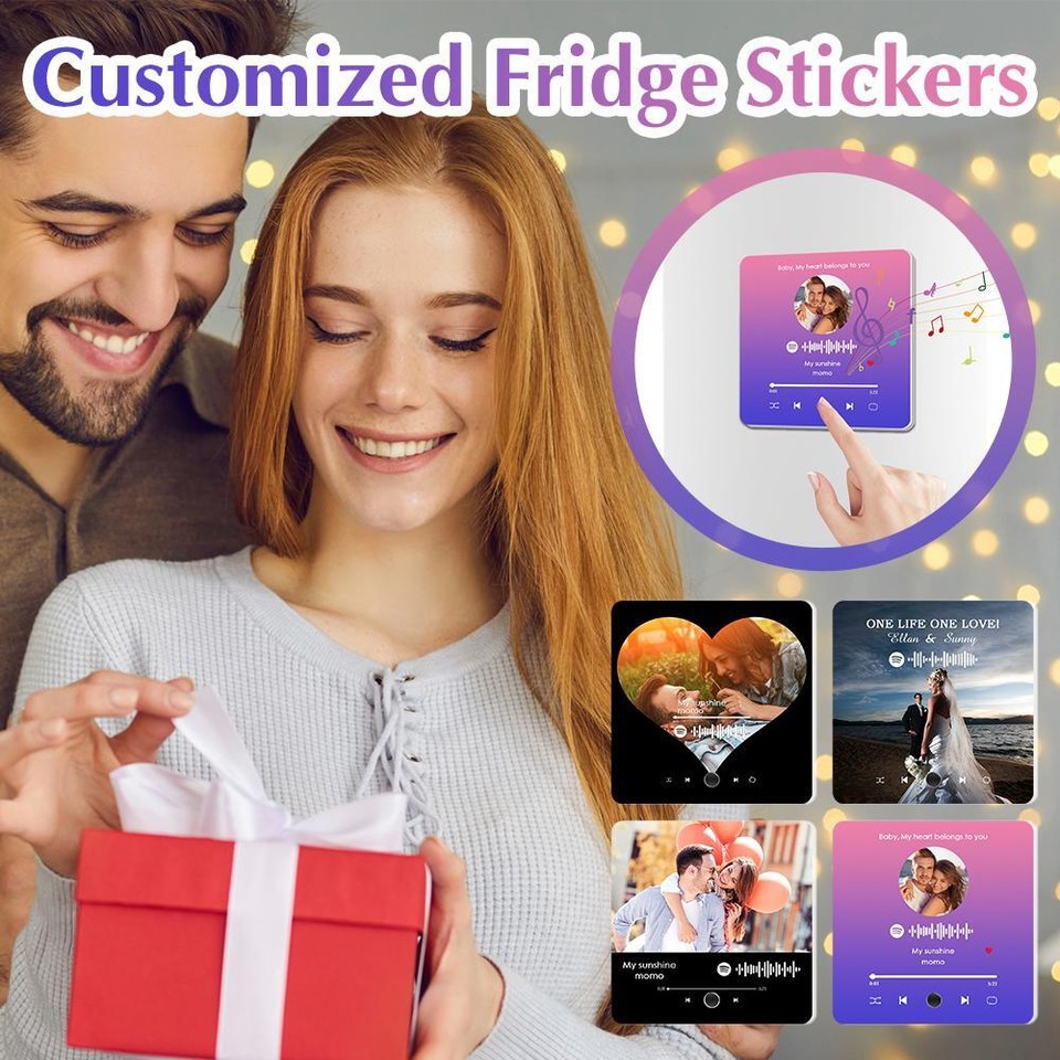Custom Music Album Fridge Magnet – Personalized Music Player with Photo ...
