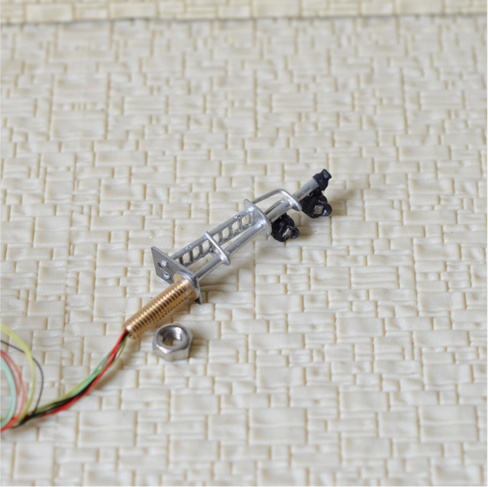 2 x N scale searchlight signal model railroad 3 color 2 heads LEDs R/G ...