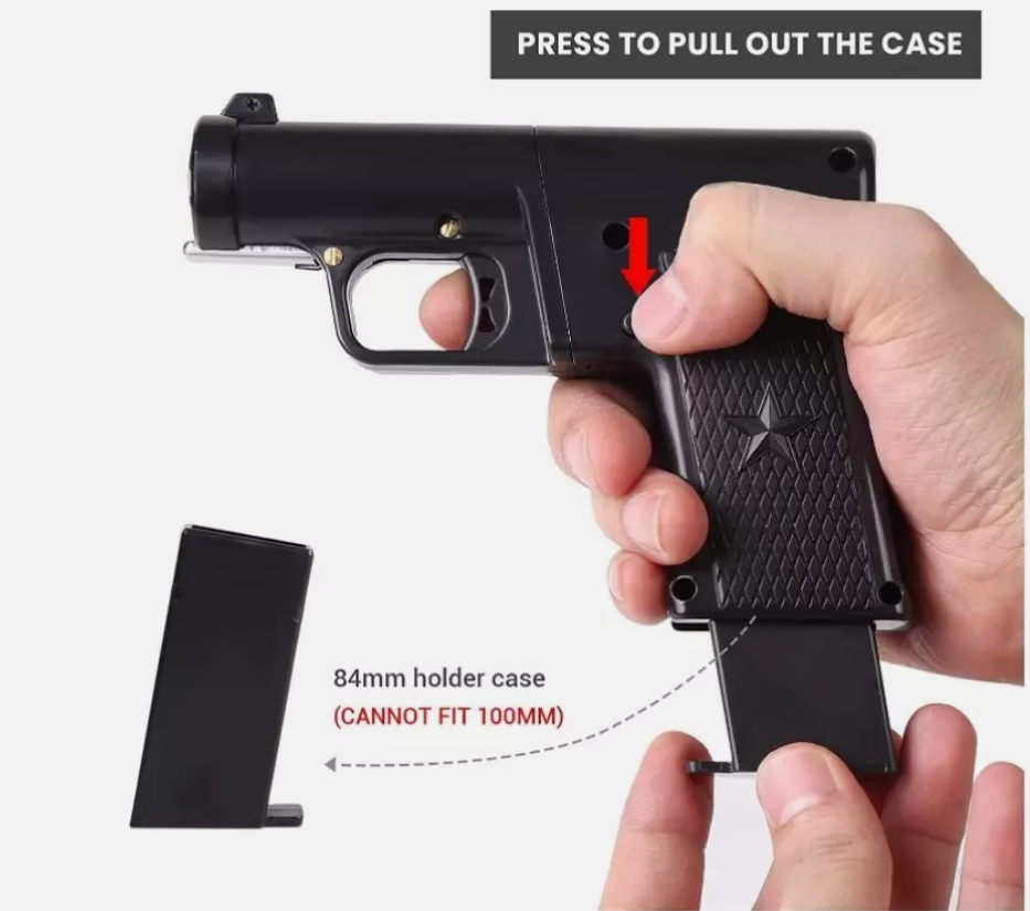 Pistol Shaped Gun Lighter refillable gas lighter, antique lighter ...