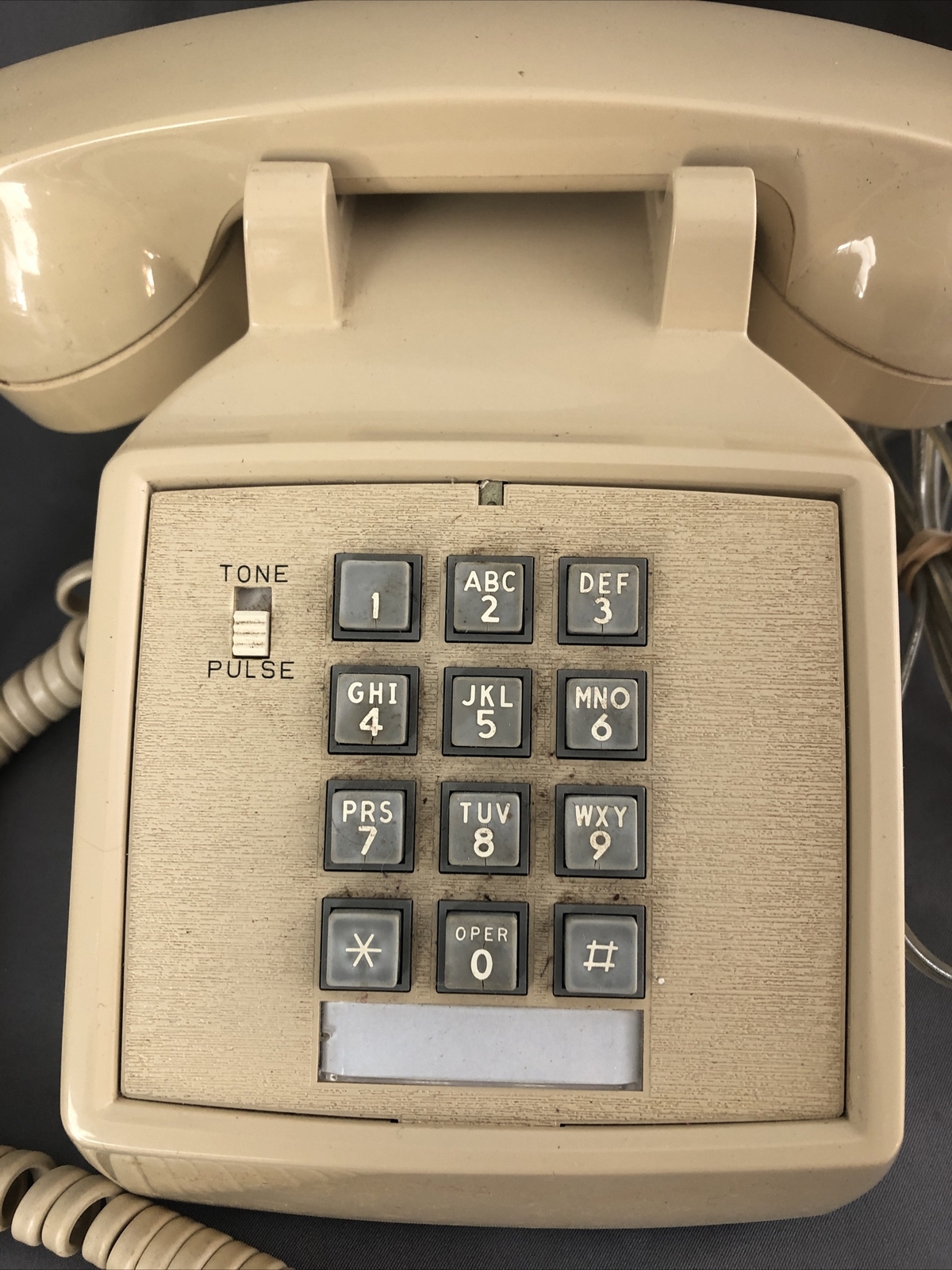 Vintage GTE Tan Desk Phone Touch Tone | eBay