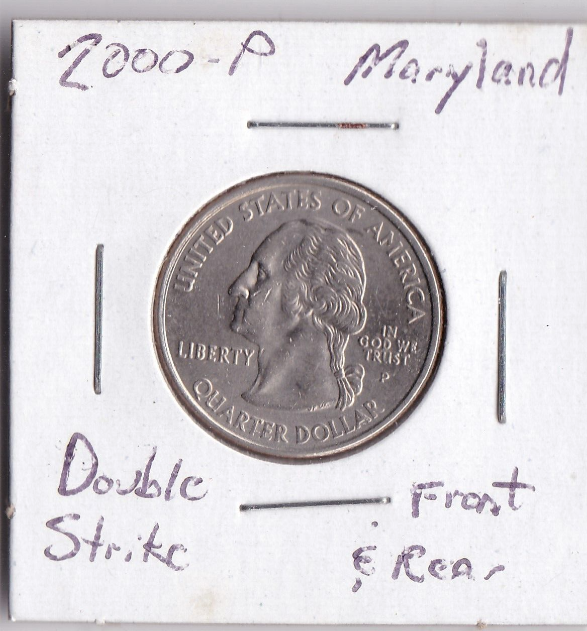 2000-P Maryland Quarter with Machine Doubling on both Obverse and ...
