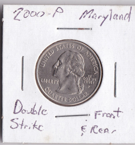 2000-P Maryland Quarter with Machine Doubling on both Obverse and ...