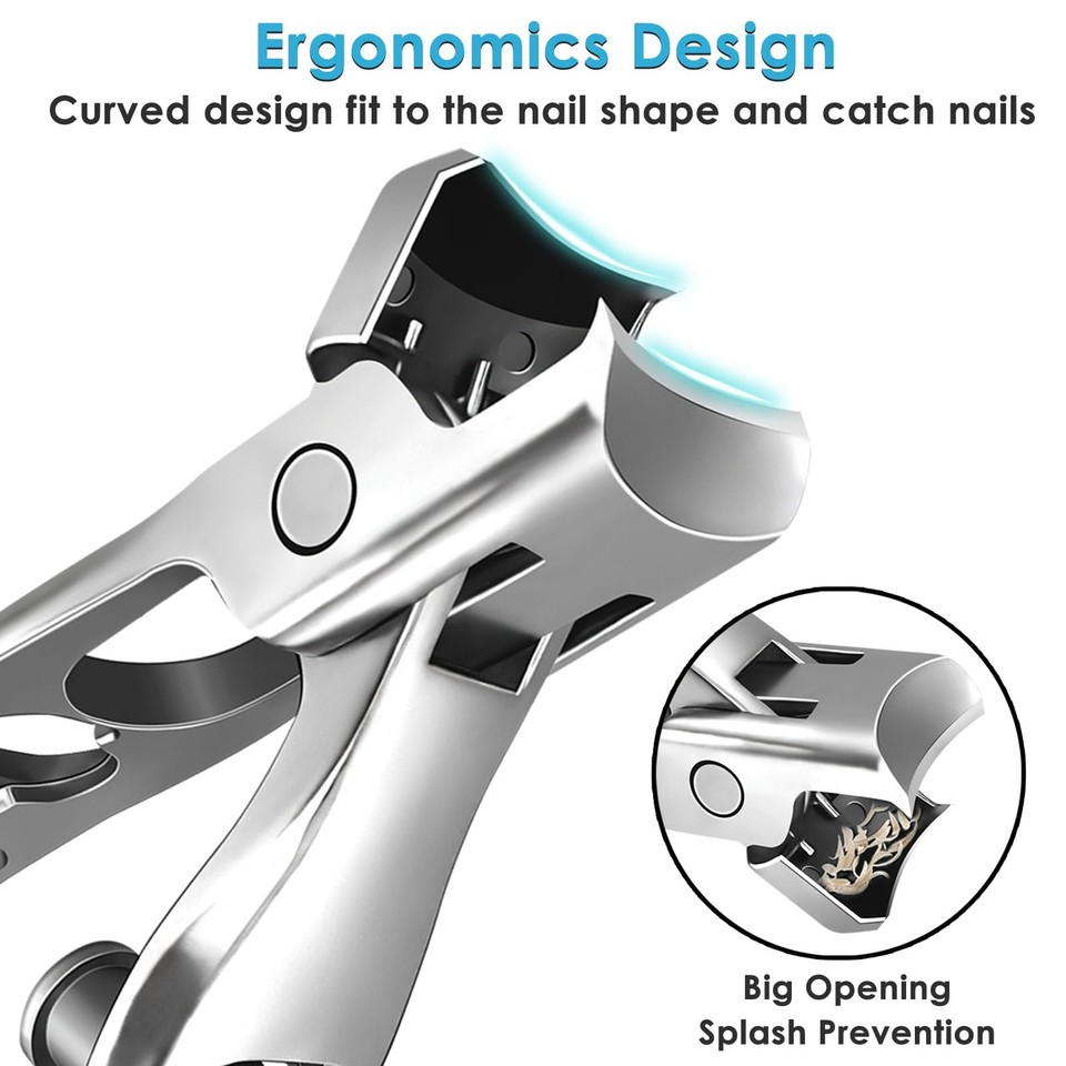German Nail Clippers for Men Women Thick Nails, Large Wide Jaw Opening ...