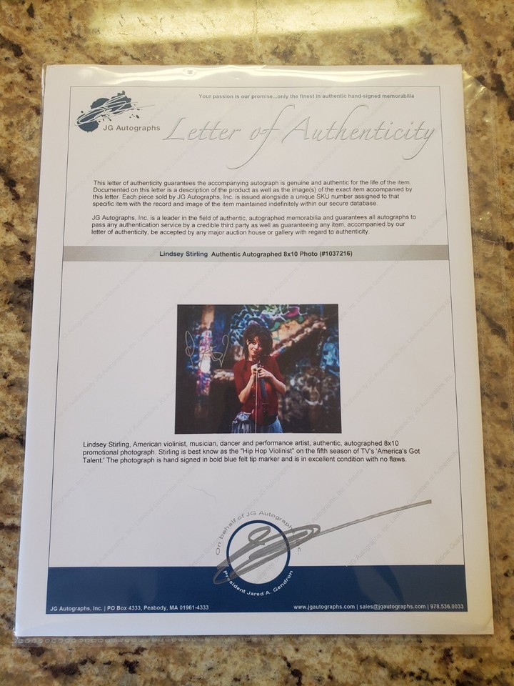 Lindsey Stirling Autographed Photo w Authentication | eBay