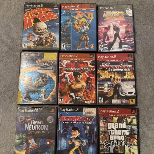 PlayStation 2 ps2 Video Game Lot Bundle Of 9 Games, Jak II, GTA, Astro ...