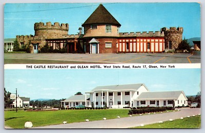 The Castle Restaurant & Olean Motel in Olean, New York Chrome Postcard ...
