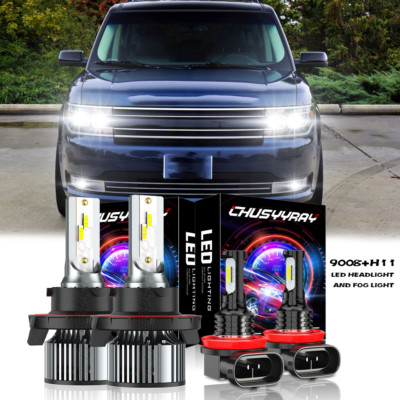 For Ford Flex 2009-2019 6500K LED Headlight Hi-Lo Beam + Fog Light 4 ...