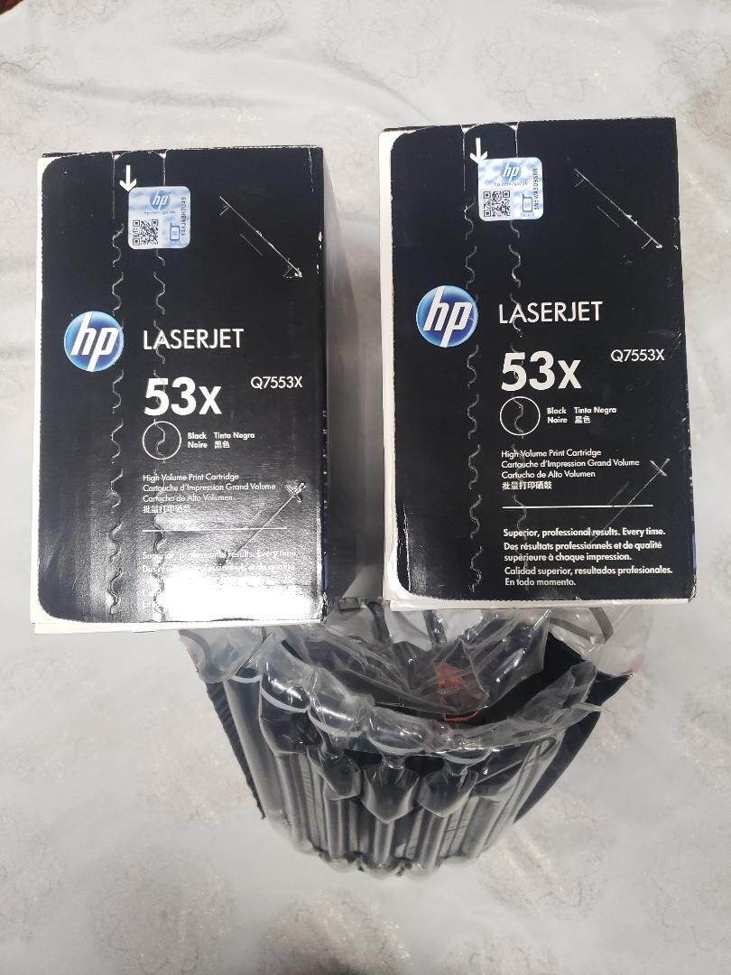 Lot of ( 3 ) HP 53X Q7553X Black High Yield LaserJet Toner Cartridge ...