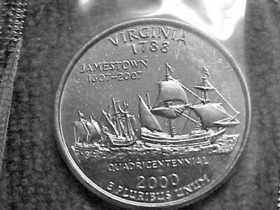 2000 P VIRGINIA STATE QUARTER FROM MINT SET BU IN CELLO | eBay