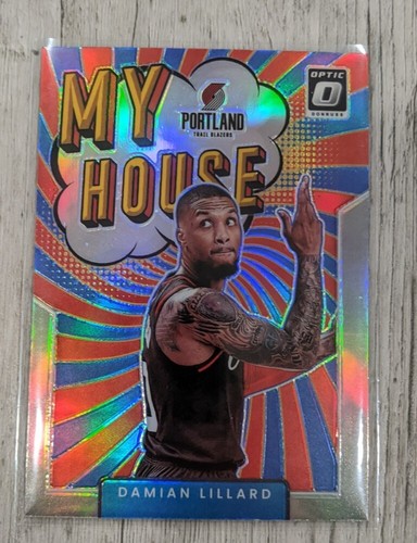 DAMIAN LILLARD 2021-22 Panini Donruss Optic MY HOUSE HOLO Parallel Card ...