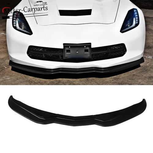Front Bumper Lip Spoiler Splitter Matte Black For 2014-2019 Corvette C7 ...