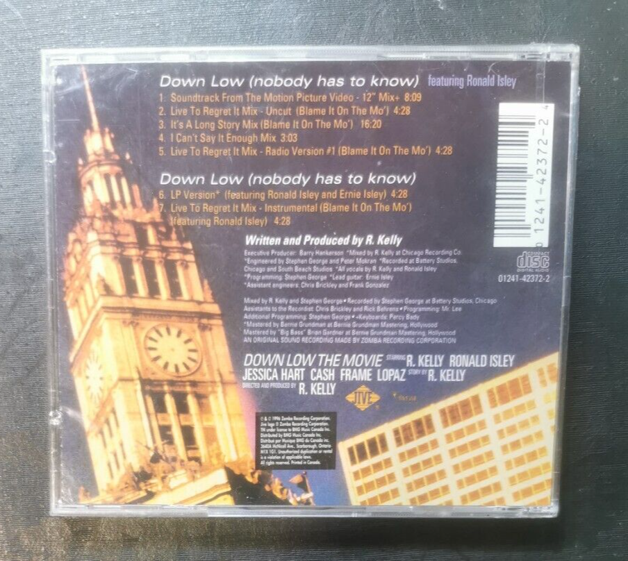 Down Low (Nobody Has to Know) by R. Kelly (CD, 1996) SEALED 12414237224 ...