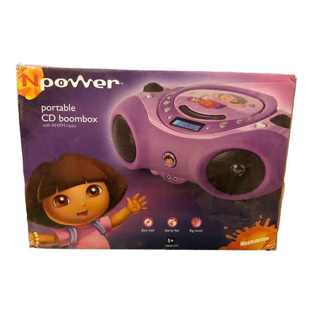 npower Nickelodeon Dora The Explorer Portable CD Boombox Nbb3851-dte ...