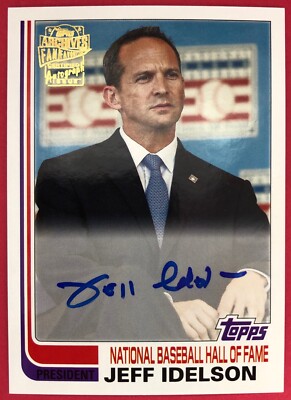 2019 Topps Archives Jeff Idelson Autograph Fan Favorites President HOF ...